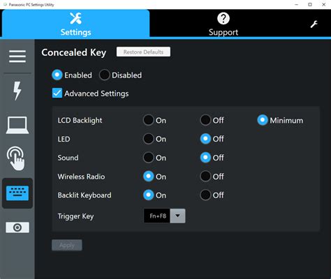 Panasonic Pc Settings Utility By Panasonic Corporation Windows Apps — Appagg
