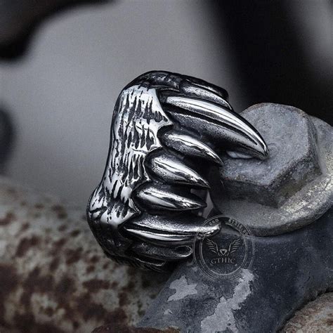 Vampire Teeth Stainless Steel Ring Gthic