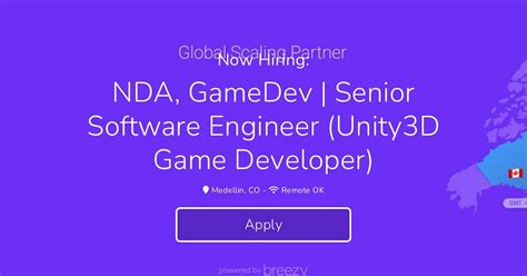 2503 Sciplay Nda Gamedev Senior Software Engineer Unity3d Game Developer At Sd Solutions