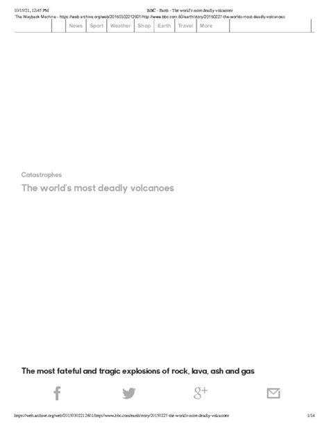 Bbc Earth The Worlds Most Deadly Volcanoes Jane Palmer