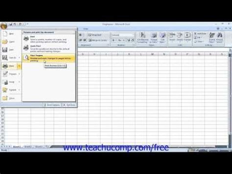 Learn How To Use The Print Preview In Microsoft Excel At Teachucomp A Clip From