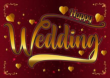 Happy Wedding Lettering Vector Design Images Lettering Of Happy