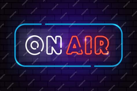 온에어 네온 프레임 무료 벡터