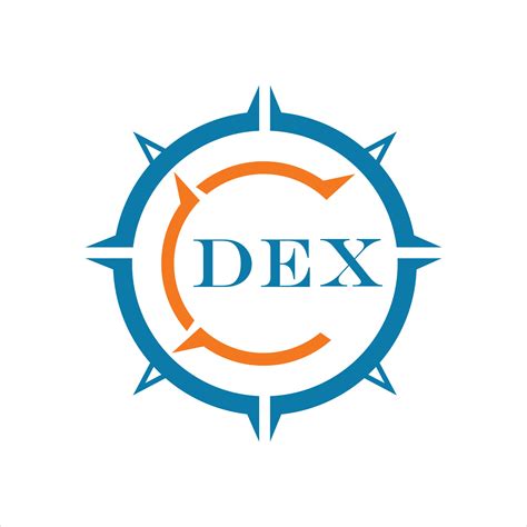 dex letter design dex letter technology logo design on white
