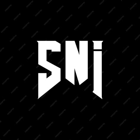 기술 회사 Sni의 글자 로고 디자인 Sni 로고 디자인 검은색과 색 컬러 조합 Sni 로그 Sni 터 Sni 디자인 Sni