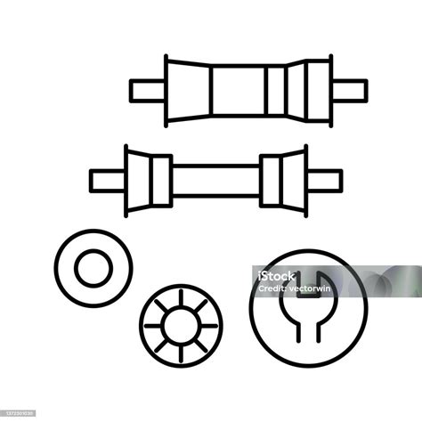 하단 브래킷 캐리지 제거 선 아이콘 벡터 일러스트레이션 동조에 대한 스톡 벡터 아트 및 기타 이미지 동조 디스크 로고