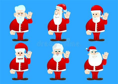 Santa Claus With Waving Hand Vector Cartoon Character Illustration Stock Vector Illustration