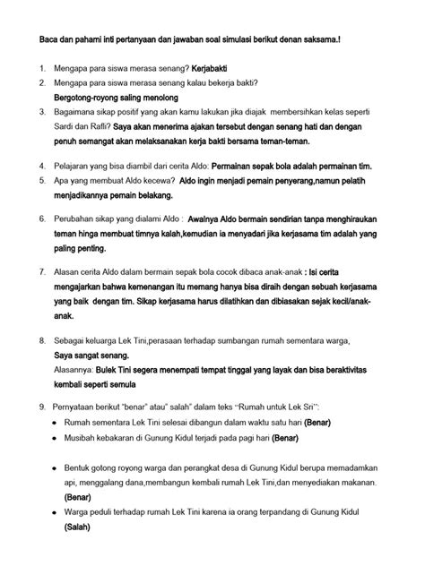 Simulasi Soal Literasi Pdf