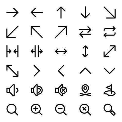 Outline Icons For User Interface 23336467 Vector Art At Vecteezy