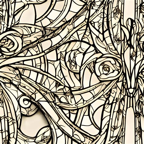 Digital Graphic With Repeating Pattern Of One Color Art Deco Jugendstil Symmetrical Frame Vector