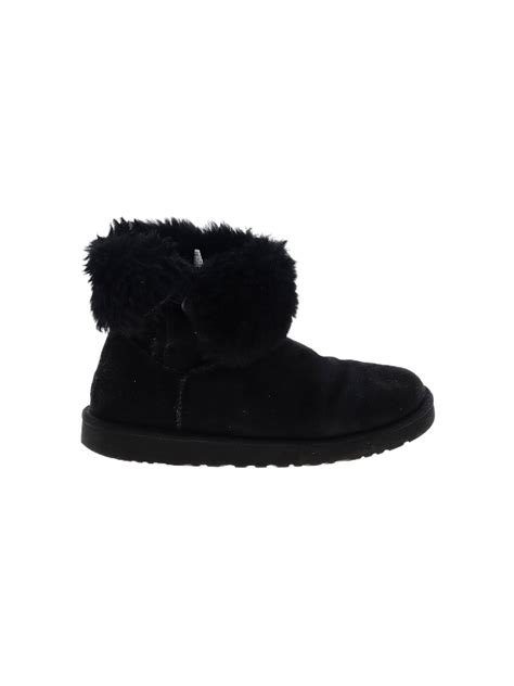 Ugg Australia Solid Black Ankle Boots Size 10 59 Off Thredup