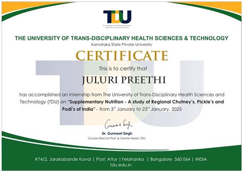 Preethi Juluri On Linkedin Internship Supaprogram Frlht Supplementarynutrition
