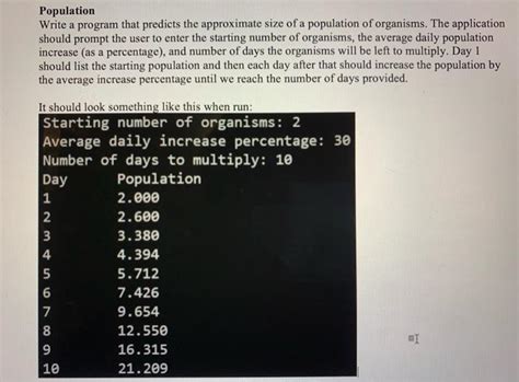 solved population write a program that predicts the