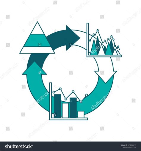 Cycle Arrow Diagram Bar Graph Business Stock Vector Royalty Free