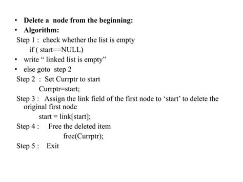 algorithms in linkedlist pptx