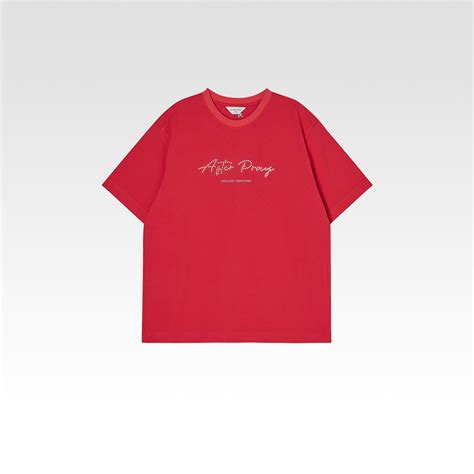 레터링 플랫 핫픽스 로고 티셔츠 레드 감도 깊은 취향 셀렉트샵 29cm