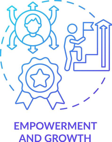 Empowerment And Growth Blue Gradient Concept Icon Trait Of Inclusive Leaders Abstract Idea Thin