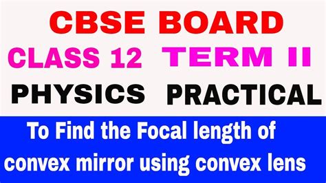 Convex Mirror Focal Length Physics Wise Practice Lens Klance Lentils Physique