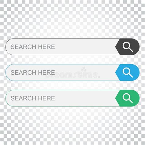 Search Bar Field Set Vector Interface Elements With Search Stock