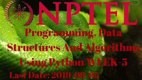 Programming Data Structures And Algorithms Using Python Week 5 Programming Assignment Youtube