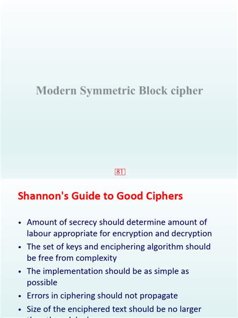 Modern Symmetric Block Ciphers Explained Pdf Cipher Secrecy