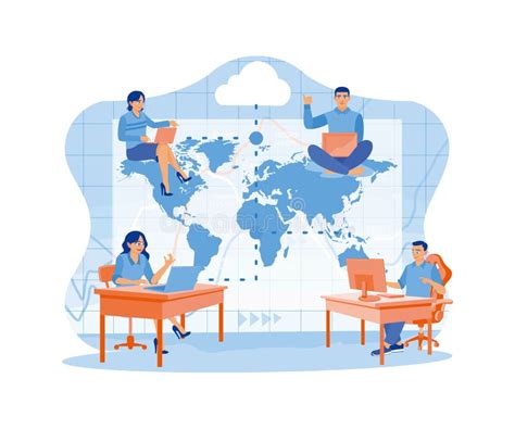 Business Outsourcing People Use Cloud Systems To Store Data Outsourcing Concept Stock Vector