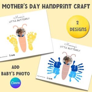 Mothers Day Butterfly Handprint Craft Happy Mothers Day Activity