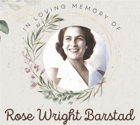 Culto In Memorian Rose Wright Barstad