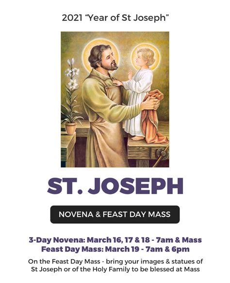 St Joseph Novenas And Feast Day St Barnabas Church