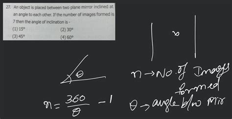 An Object Is Placed Between Two Plane Mirrors Inclined At Some Angle To E