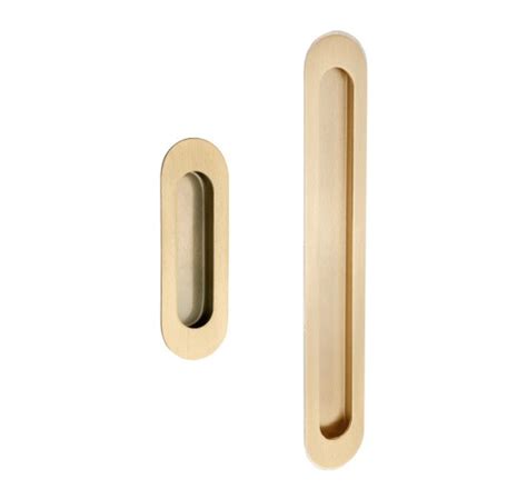 Duke Satin Brass Flush Pulls Zanda Architectural Hardware
