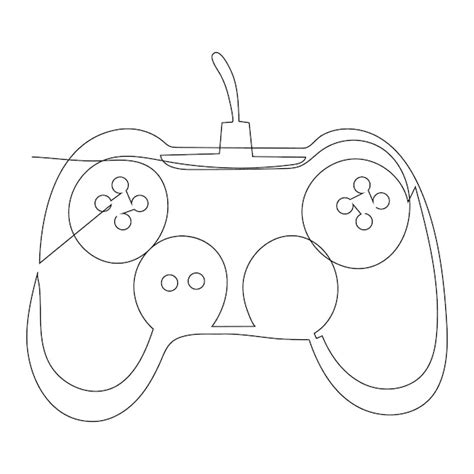Premium Vector Game Controller Continuous Single Line Outline Vector
