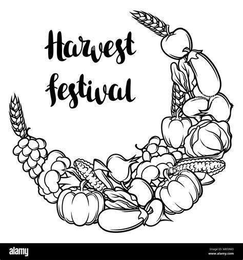 Harvest Festival Clipart Black And White