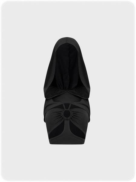 Punk Top Tight Plain Tie Up Cut Out Hoodie Sleeveless Women Top Black