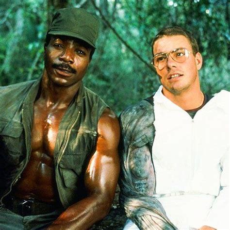 Predator 1987 Carl Weathers With Jean Claude Van Damme On His Brief Stint On The Set