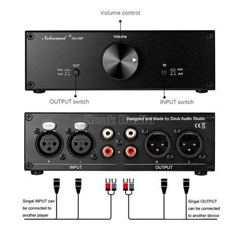 Nobsound Xlr Balanced Rca Stereo Converter Audio Selector Box Passive