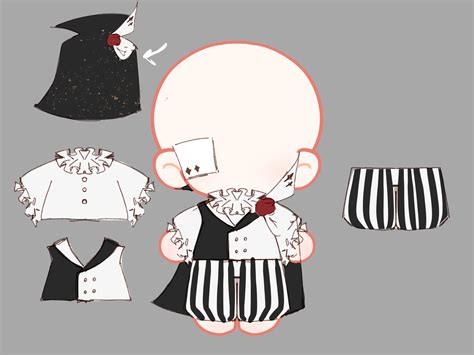 Preordear Jester Outfit For 20cm Plush Doll Weemao