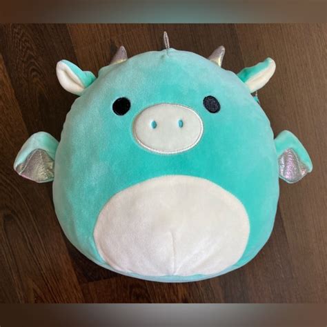 Squishmallows Toys Squishmallows Miles The Dragon 8 Teal And White