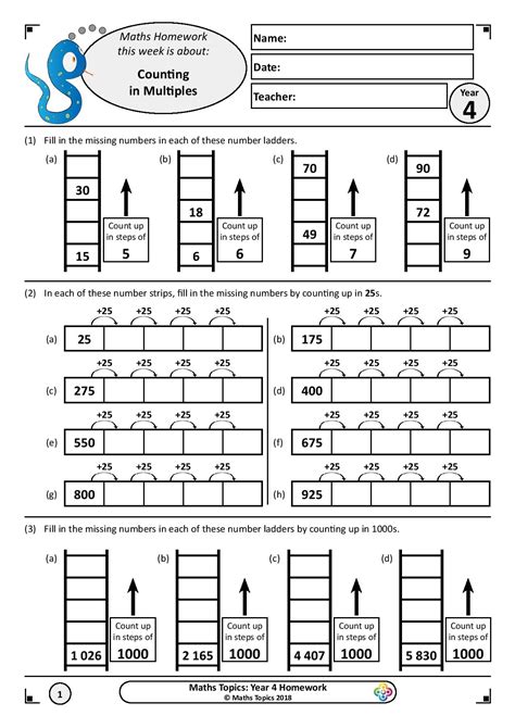 Maths Topics Homework Sheets For Year 3 Pdf Booklet Fantastic Maths