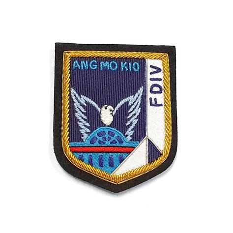 Hand Embroidered Sword Case Shield Badges For Spf Police 1463