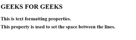 CSS Text Formatting GeeksforGeeks