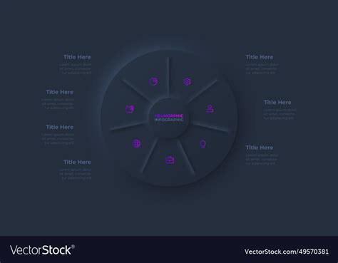 Circle Diagram Divided Into Sectors Design Vector Image