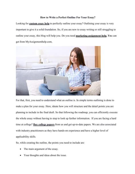 How To Write A Perfect Outline For Your Essay By William James Issuu