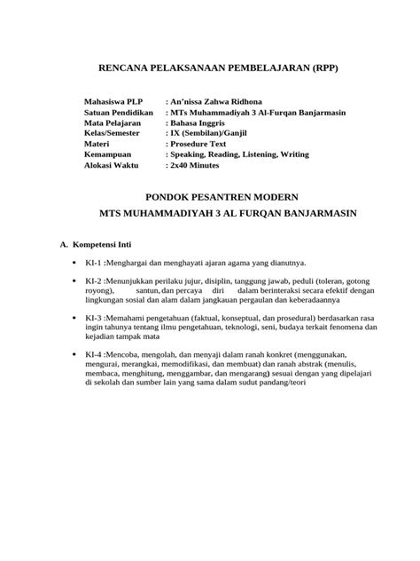 Procedure Text Pdf