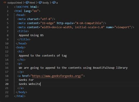 Beautifulsoup 附加到标签的内容 码农参考