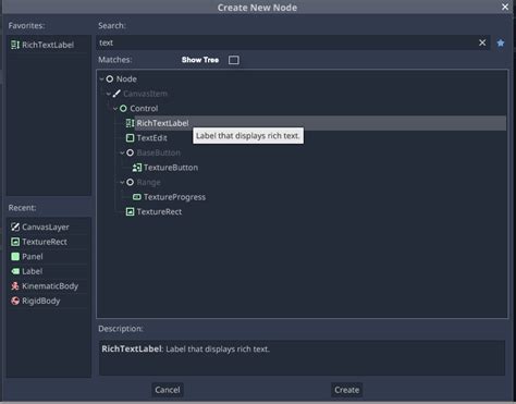Create New Node Search Filter Should Have An Option To Display Full Tree On The Selected Node