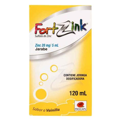 FORTZINK JARABE 20 MG 5 ML FRASCO X 120 ML