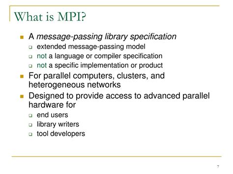 ppt pds lectures 6 and 7 an introduction to mpi powerpoint presentation