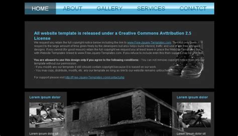 Military Academy Black Jquery Website Template