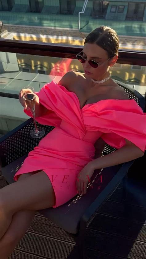 Buy Pink Neon Party Dress Short Party Dress Satin Dress Neon